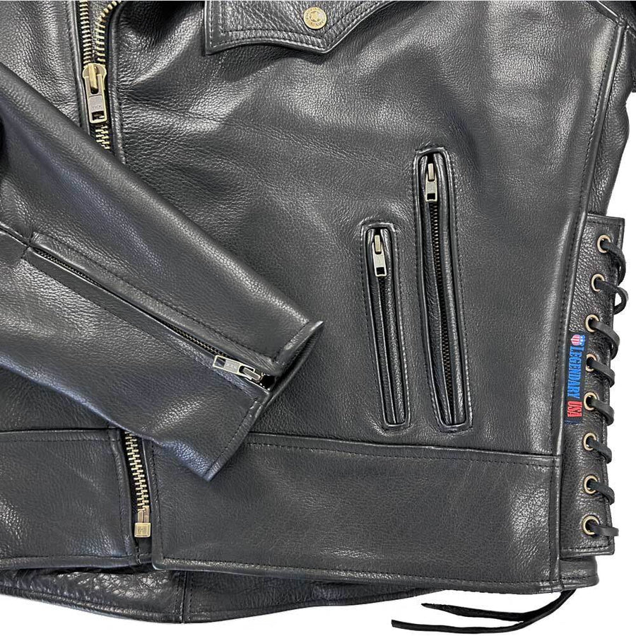 Legendary Black Hills Mens Leather Motorcycle Jacket| Legendary USA