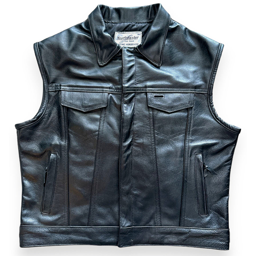BECK® 501 Trucker Style Genuine Horsehide Motorcycle Vest - Black ...