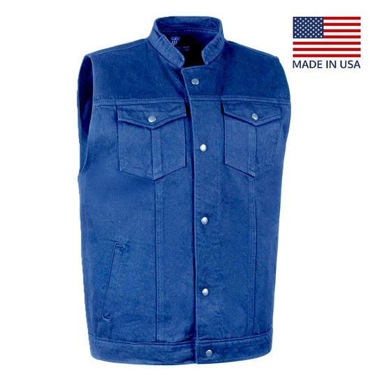 Men's Denim Motorcycle Vest | Jean Biker Vest | Revolution Denim Vest ...