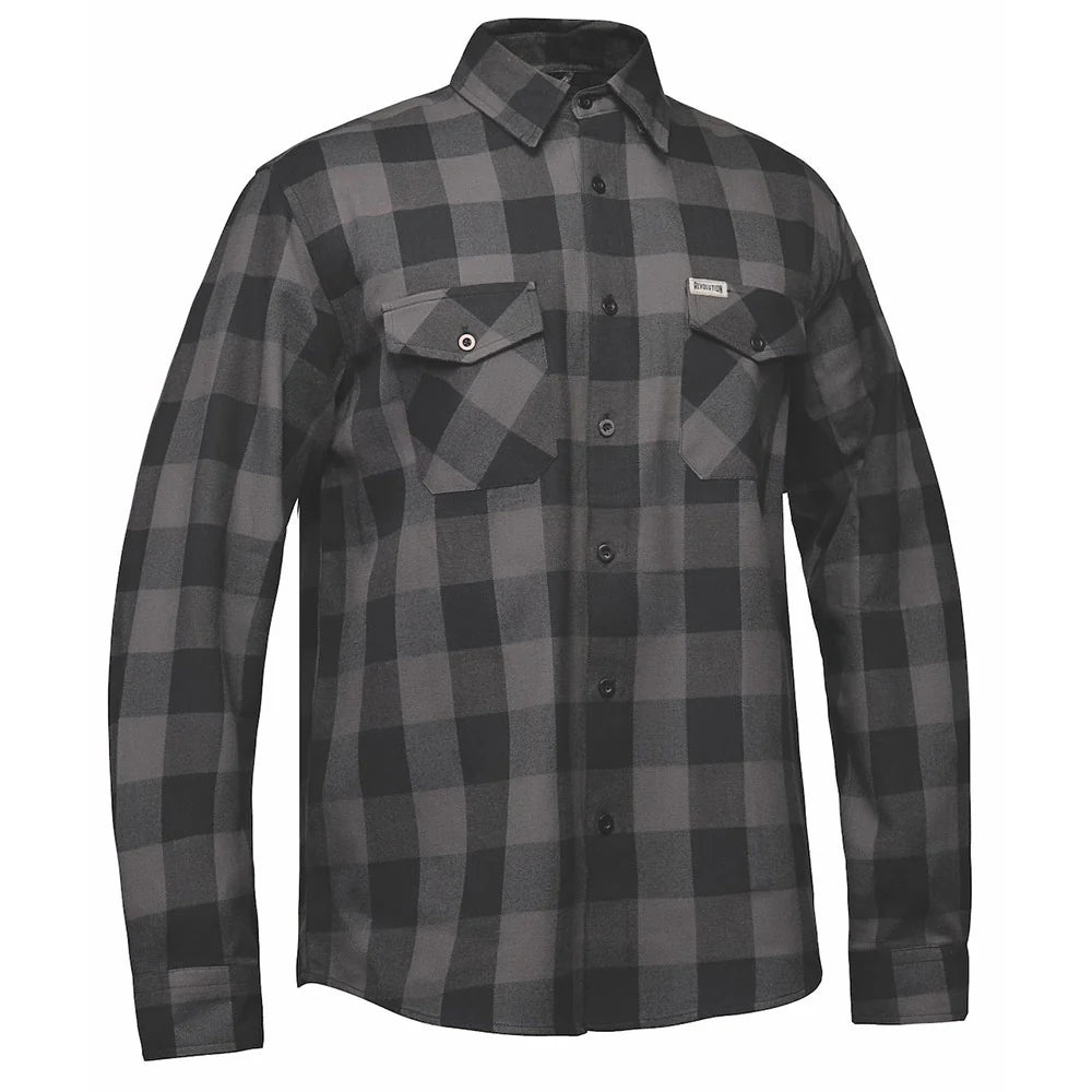 Men's Black and Gray Flannel Shirt by UNIK Riding Gear – Legendary USA