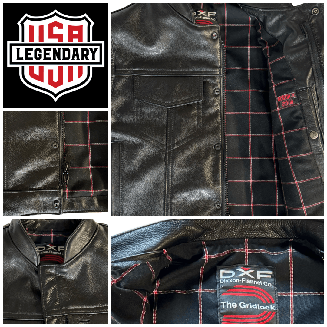 Custom Motorcycle Vest Dixxon Flannel Liners | Legendary USA