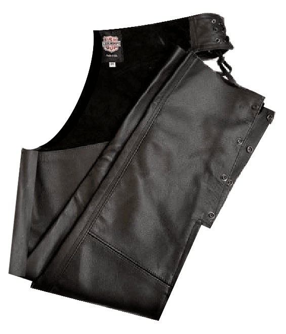 Legendary 'Bad Ass' Leather Motorcycle Chaps - Black – Legendary USA