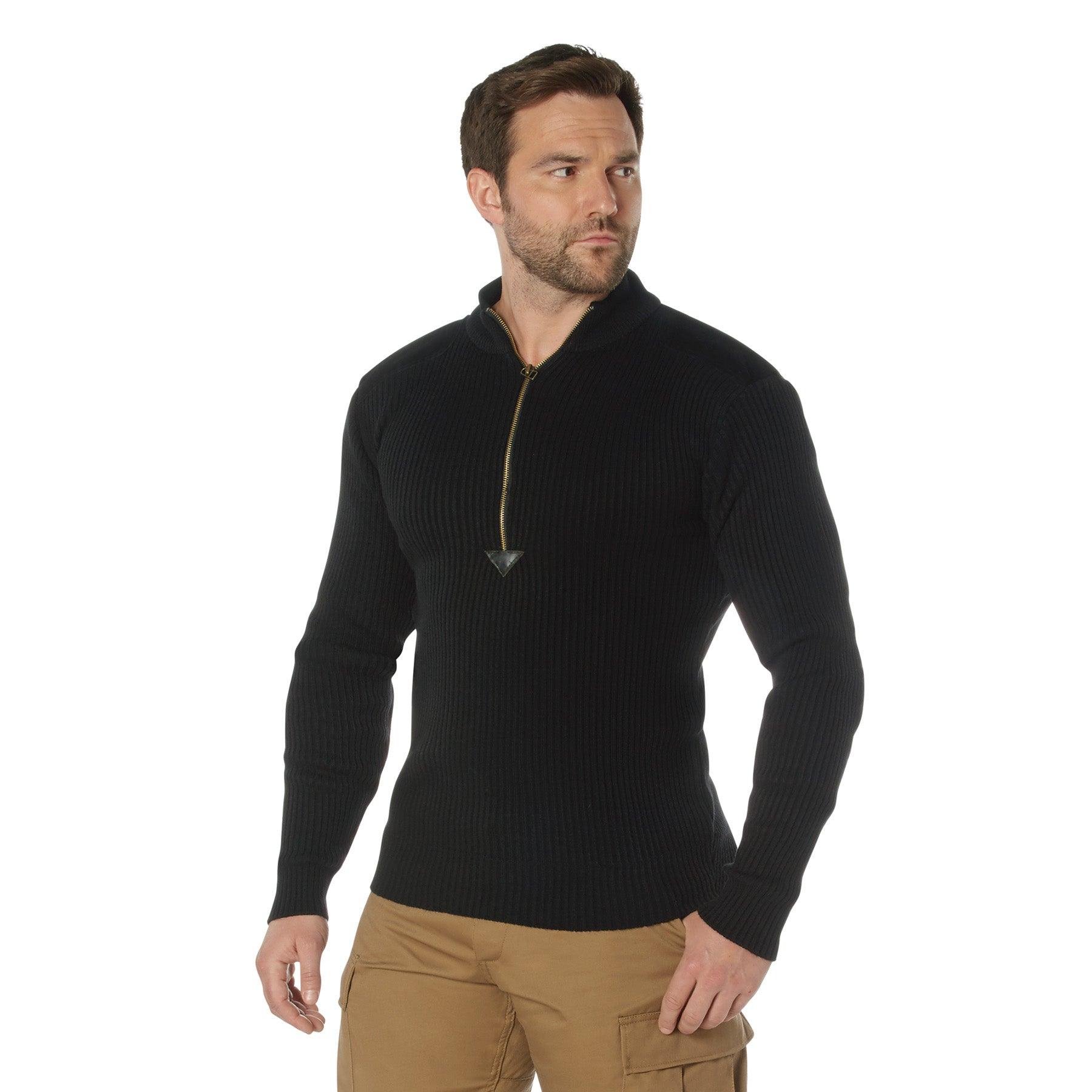 Quarter Zip Acrylic Commando Sweater by Rothco – Legendary USA