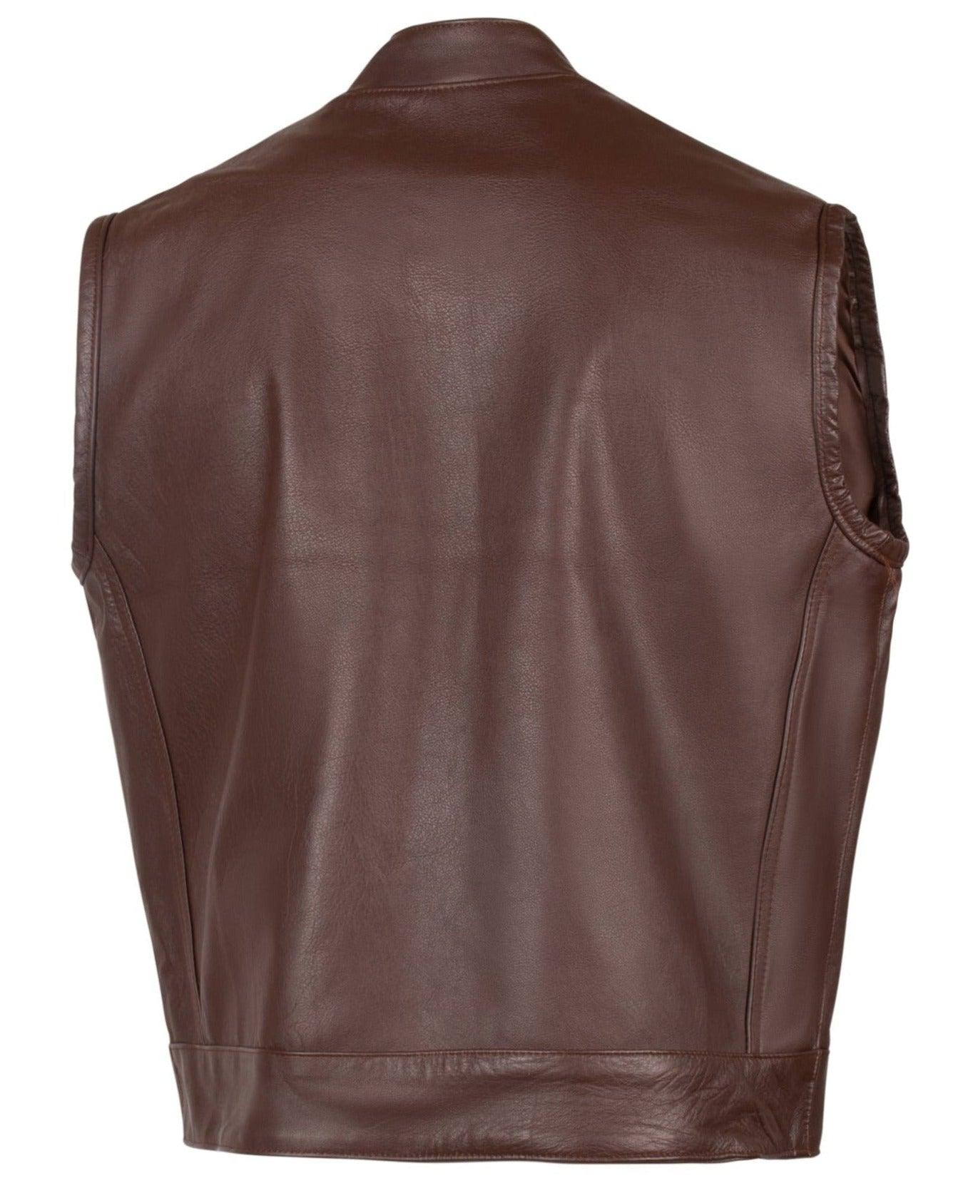 Beck® Mens 566 Brown Horsehide Leather Motorcycle Vest – Legendary USA